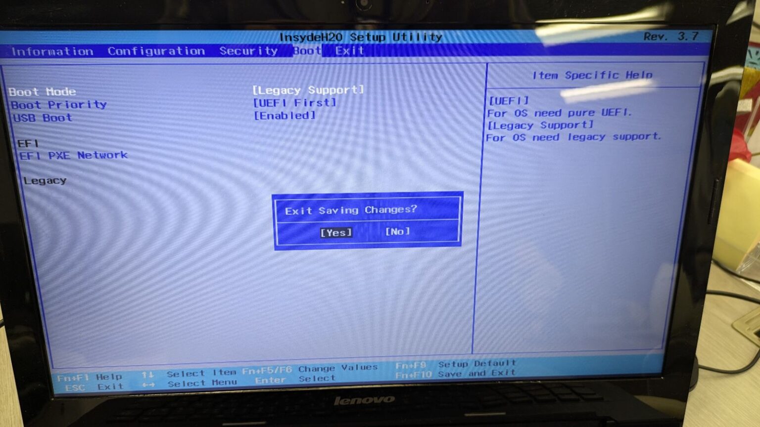 LenovoのPCで、EFI Network 0 for IPv4 boot failed と表示されてしまった場合の対処方法 - テクこや