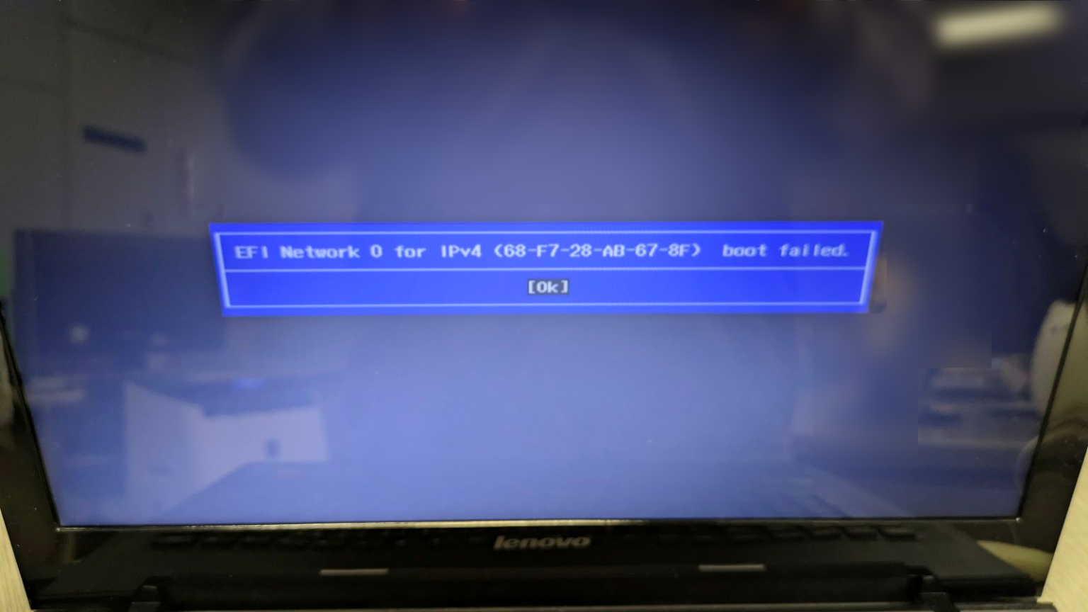 LenovoのPCで、EFI Network 0 for IPv4 boot failed と表示されてしまった場合の対処方法 - テクこや